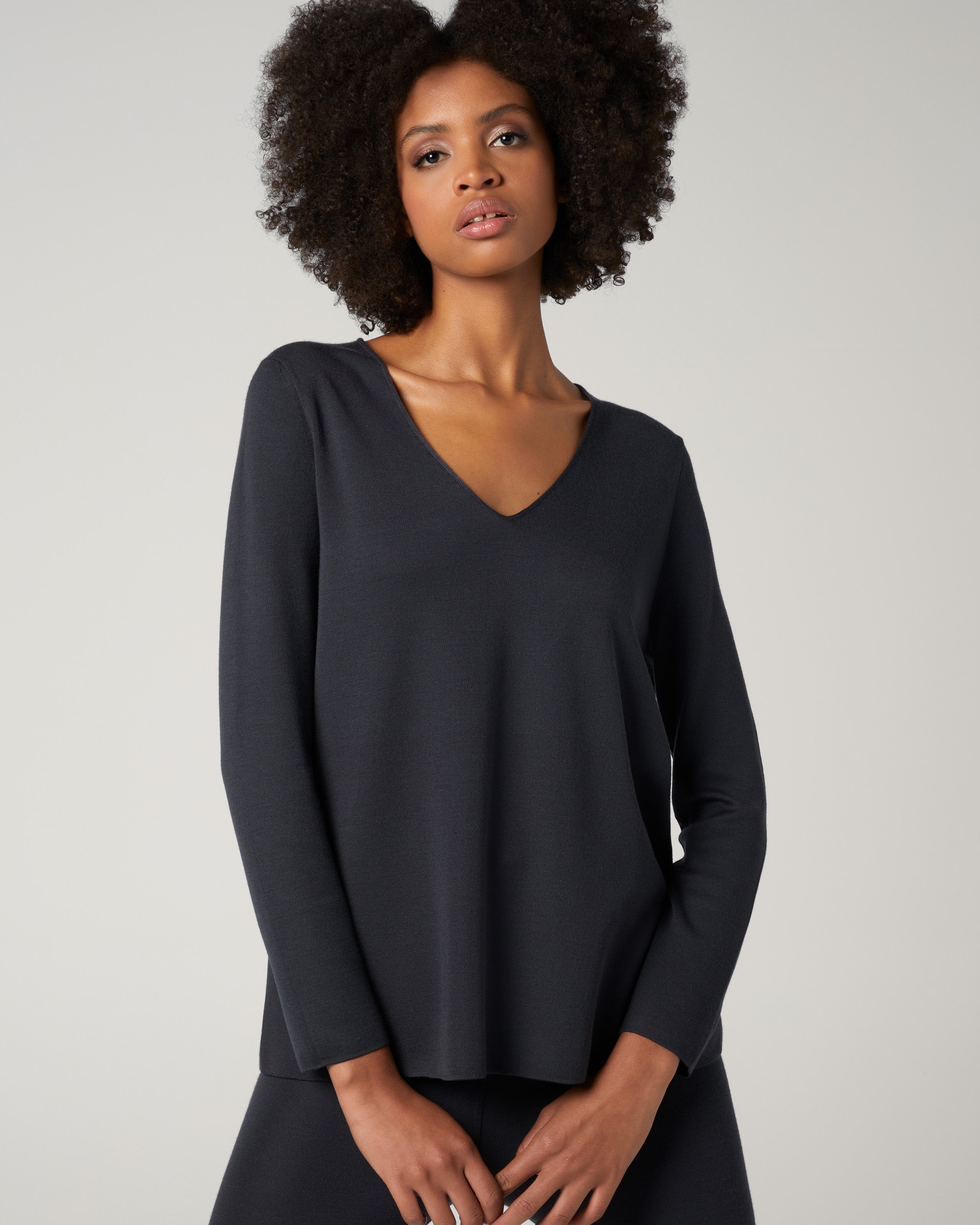 V-Neck Tunic – Manrico Cashmere