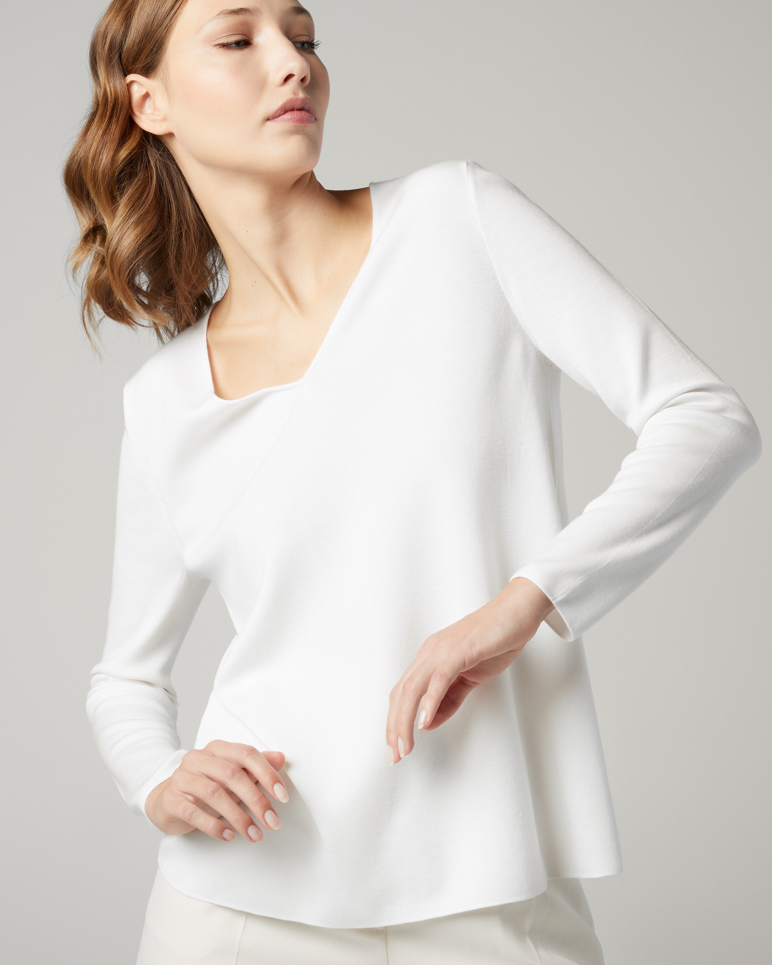 V-Neck Tunic – Manrico Cashmere