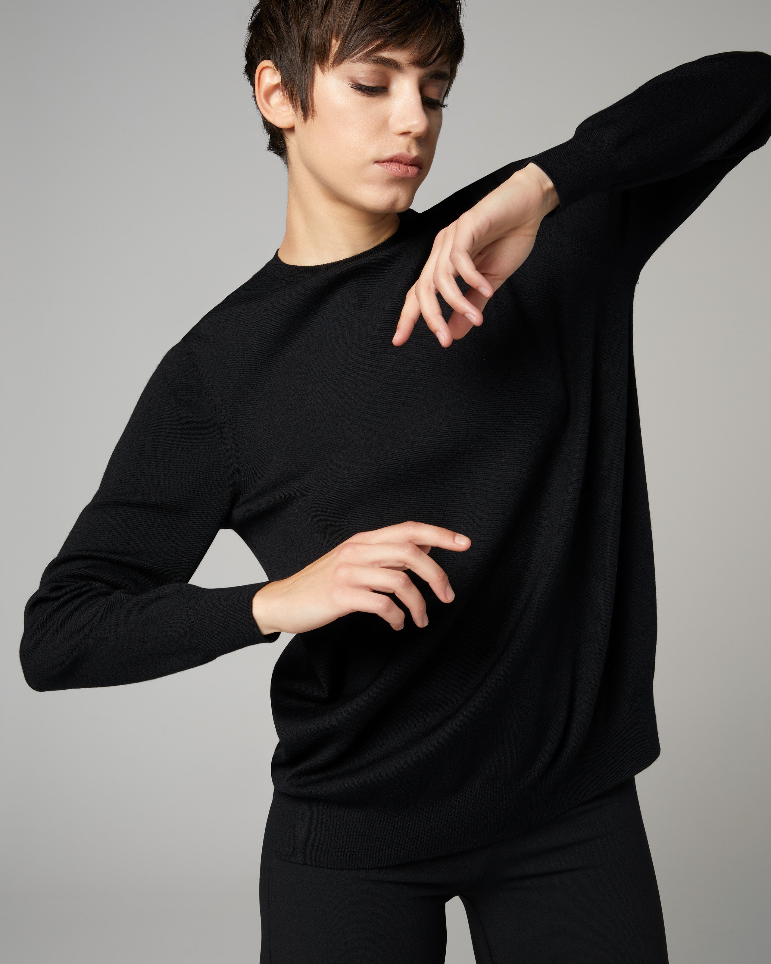 Oversized Crew Neck – Manrico Cashmere